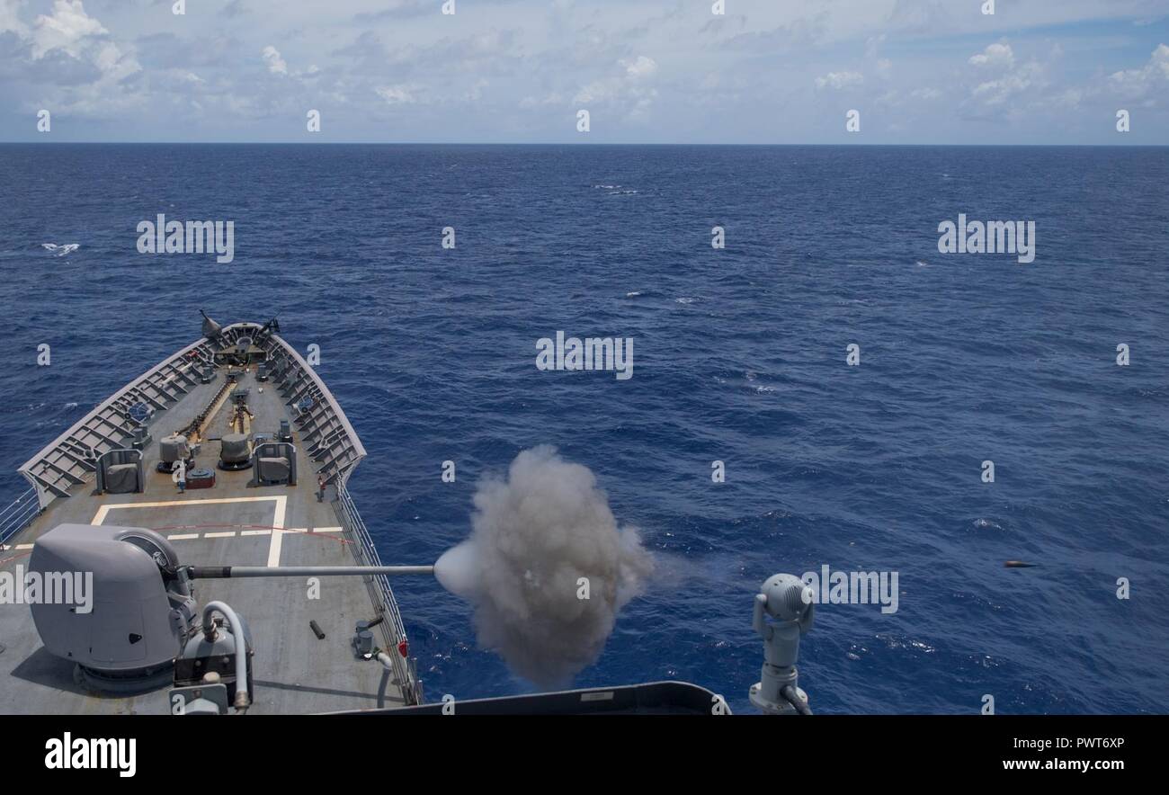 WATERS OFF GUAM (June 28, 2017) The Ticonderoga-class guided-missile ...