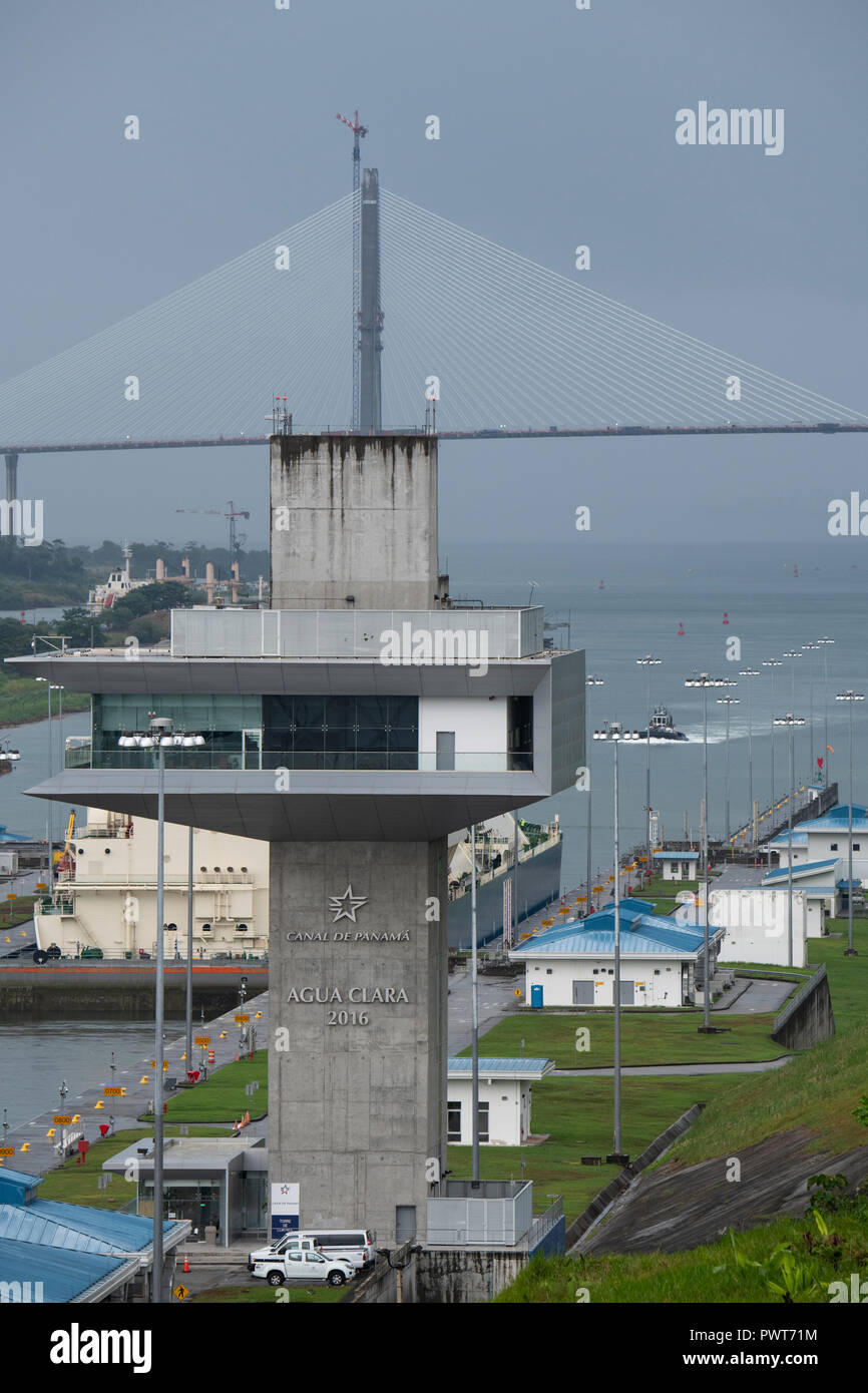 Central America, Panama, Colon. Panama Canal. New Panamax Agua Clara ...