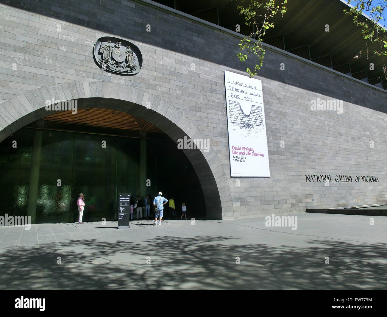 Entrance of the National Gallery of Victoria Stock Photo - Alamy