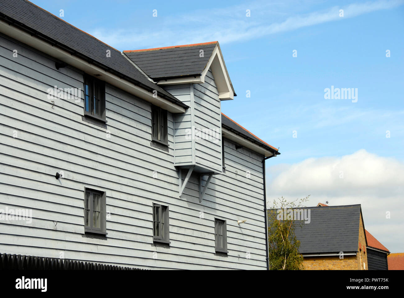 Old building with wooden cladding, Faversham, Kent, England Stock Photo ...