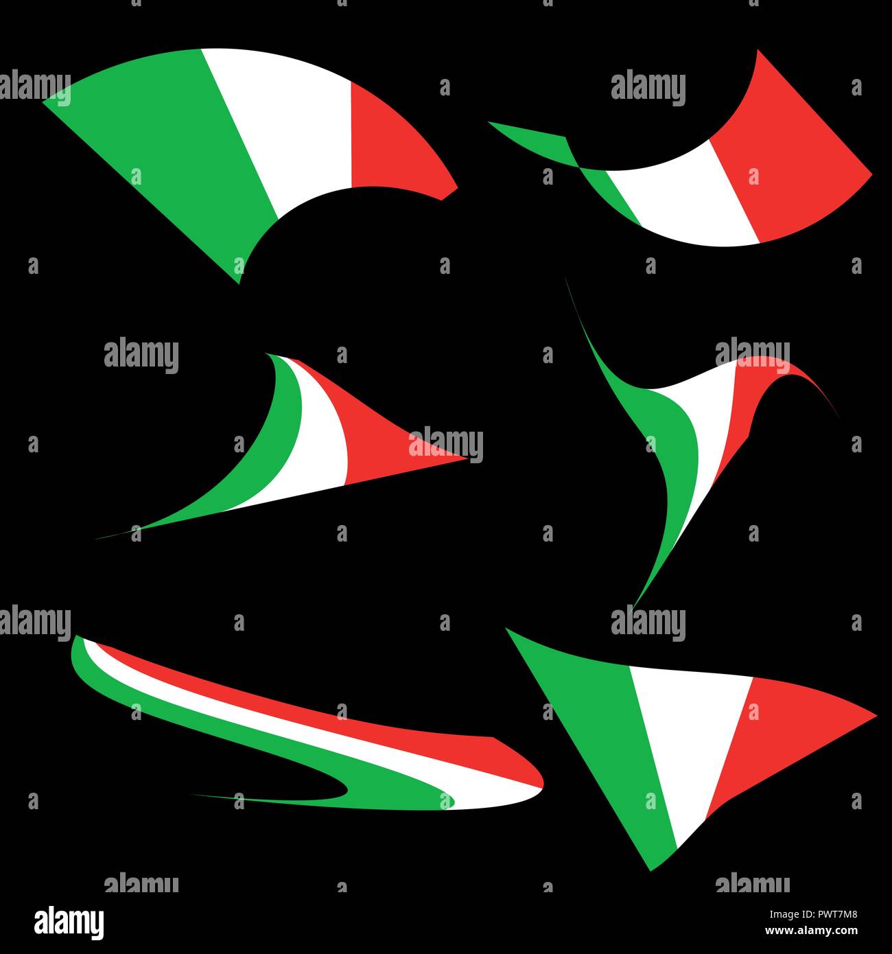 Italian flags collection - Vector Stock Vector Image & Art - Alamy