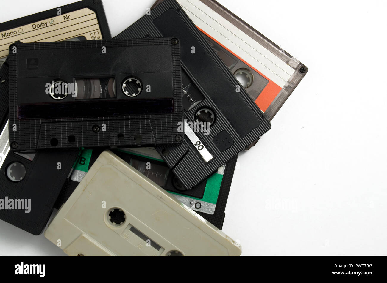 Classic Old Vintage Cassettes for Recording Horizontal Stock Photo - Alamy