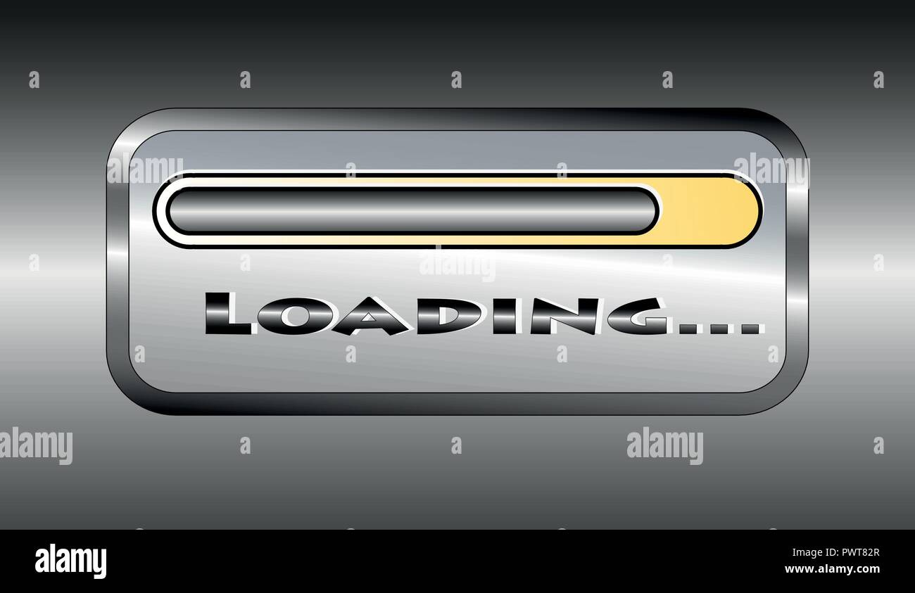Loading bar with metallic look - vector Stock Vector Image & Art - Alamy