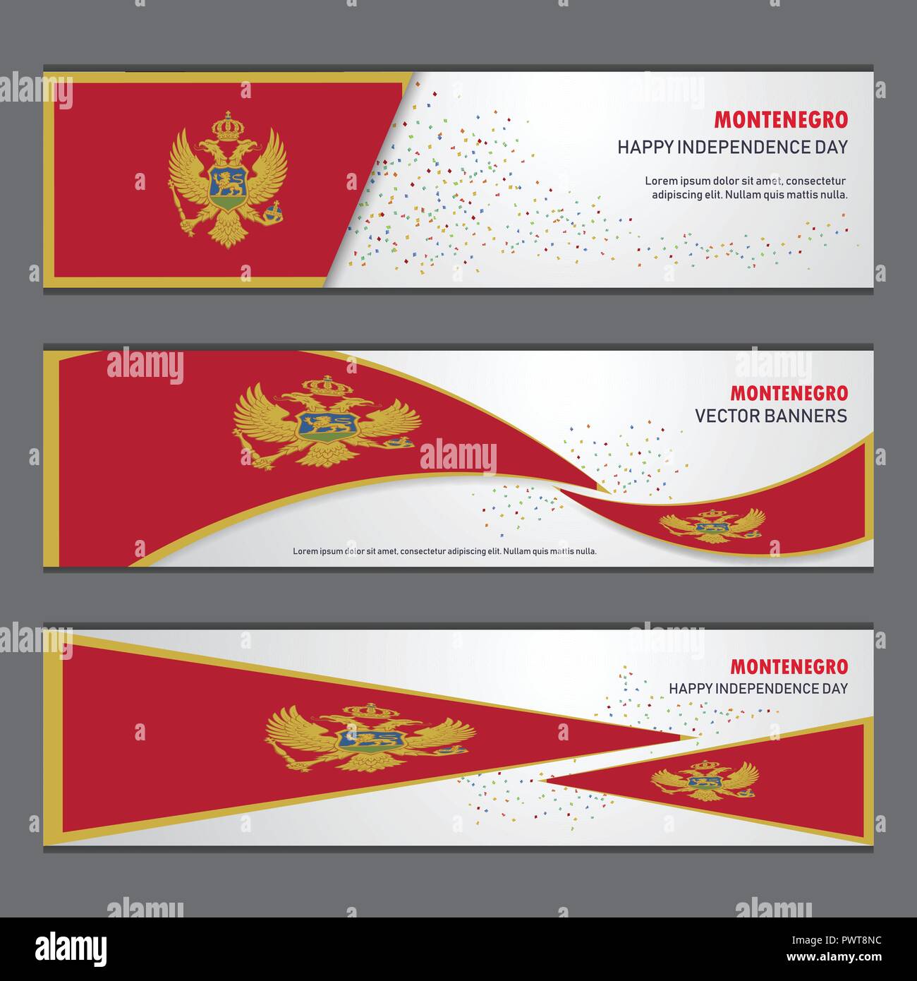 Montenegro independence day abstract background design banner and flyer ...