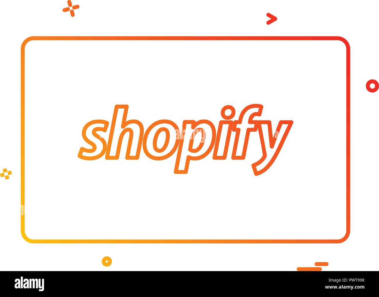 Shopify icon design vector Stock Vector Image & Art - Alamy
