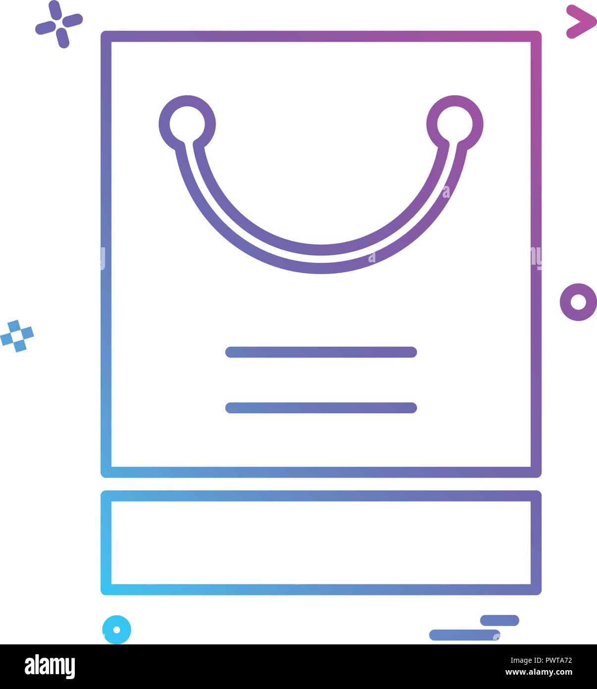 Shopping bag icon design vector Stock Vector Image & Art - Alamy