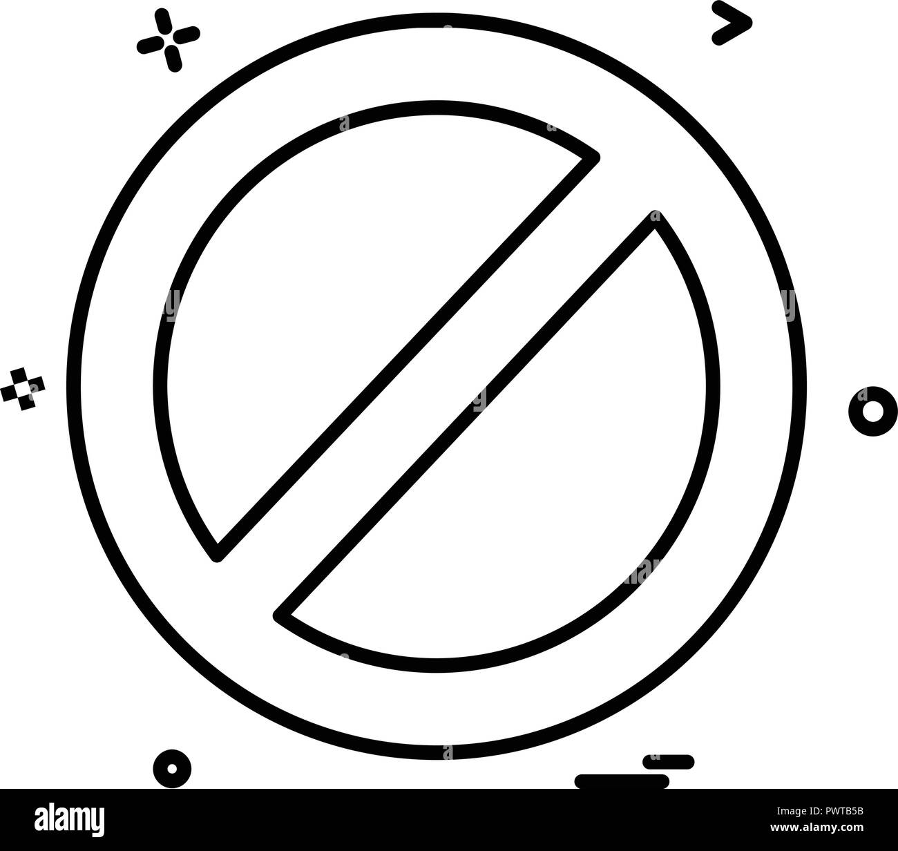 Not allowed icon design vector Stock Vector Image & Art - Alamy