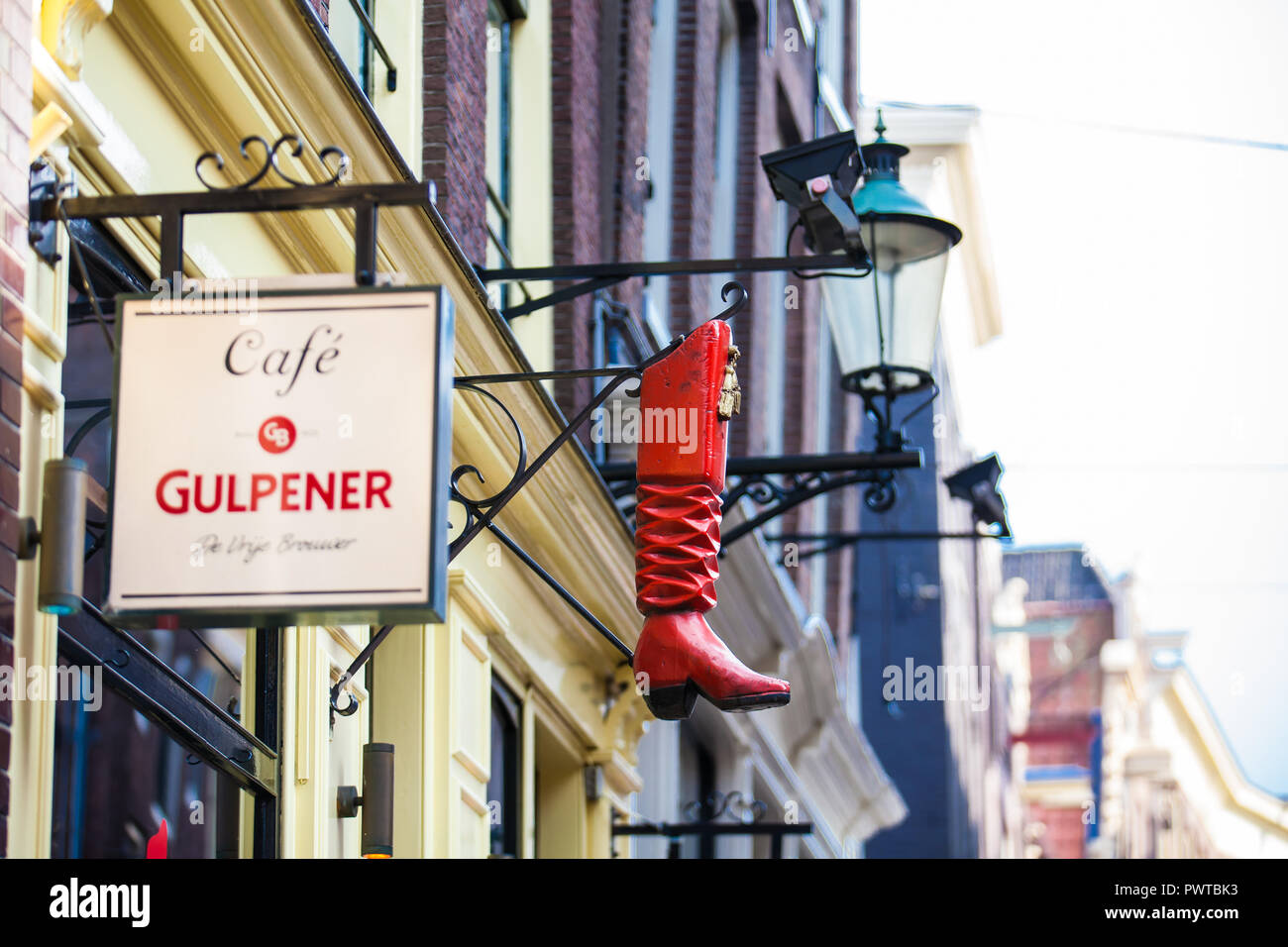 The Red Boot bar located at the Red Light district in Amsterdam Stock ...