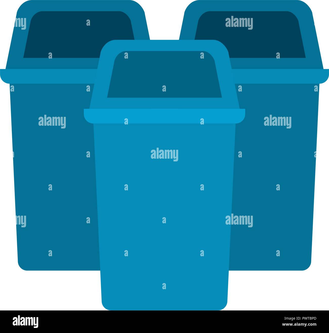 Public trash can Stock Vector Images - Alamy