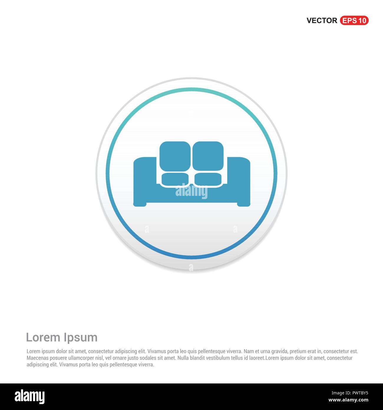 Button back sofa Stock Vector Images - Alamy