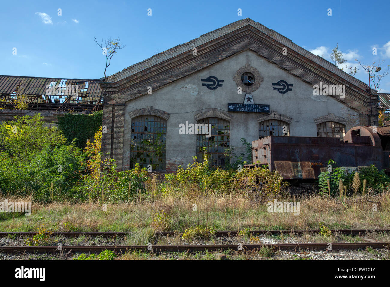 Red Star Train Graveyard Stock Photo - Alamy