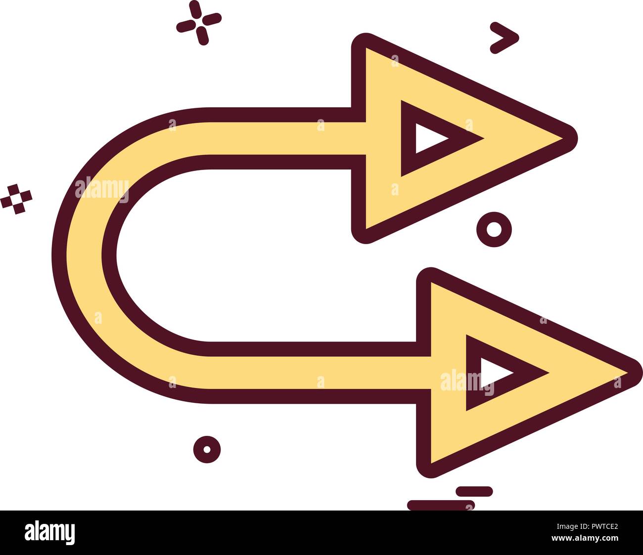 arrow right same two way icon vector design Stock Vector Image & Art ...