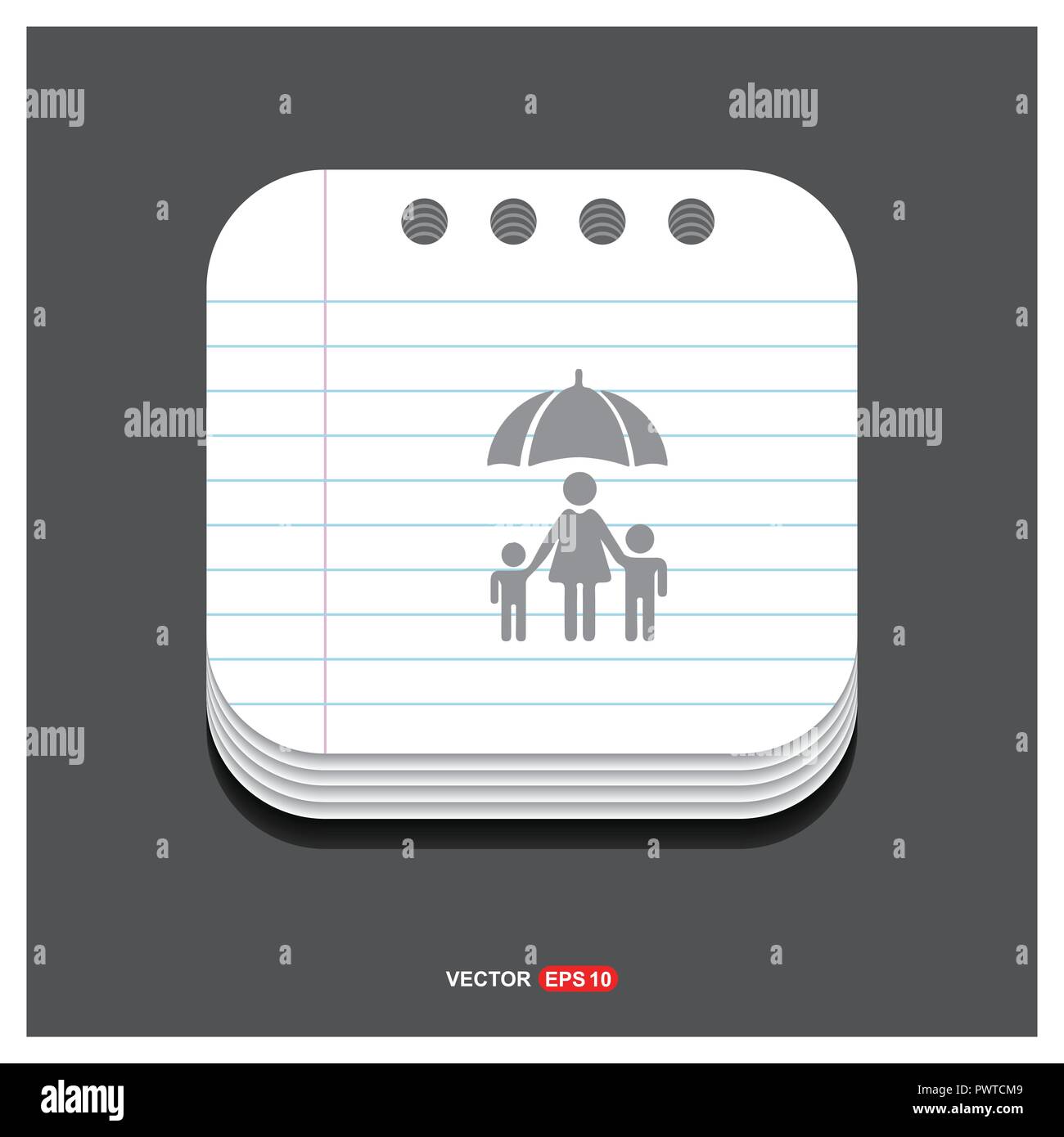 Family social insurance icon - Free vector icon Stock Vector Image ...