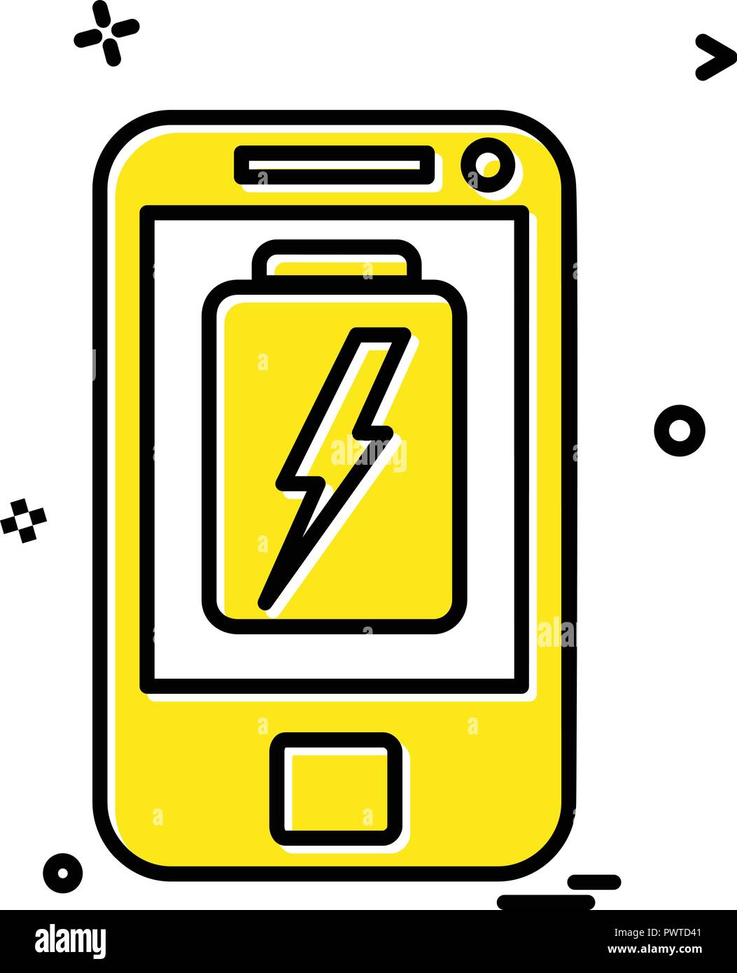 Low Battery Phone icon design vector Stock Vector Image & Art - Alamy