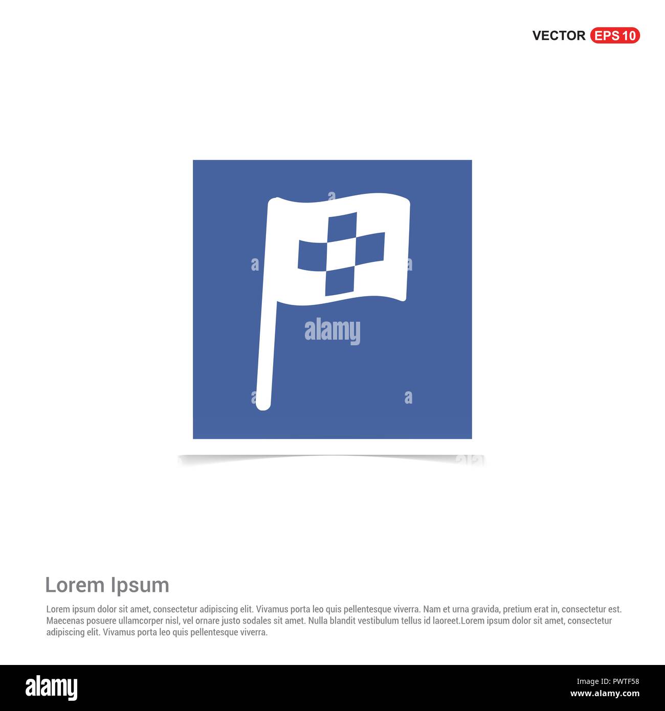 Racing Flag Icon - Blue photo Frame Stock Vector Image & Art - Alamy