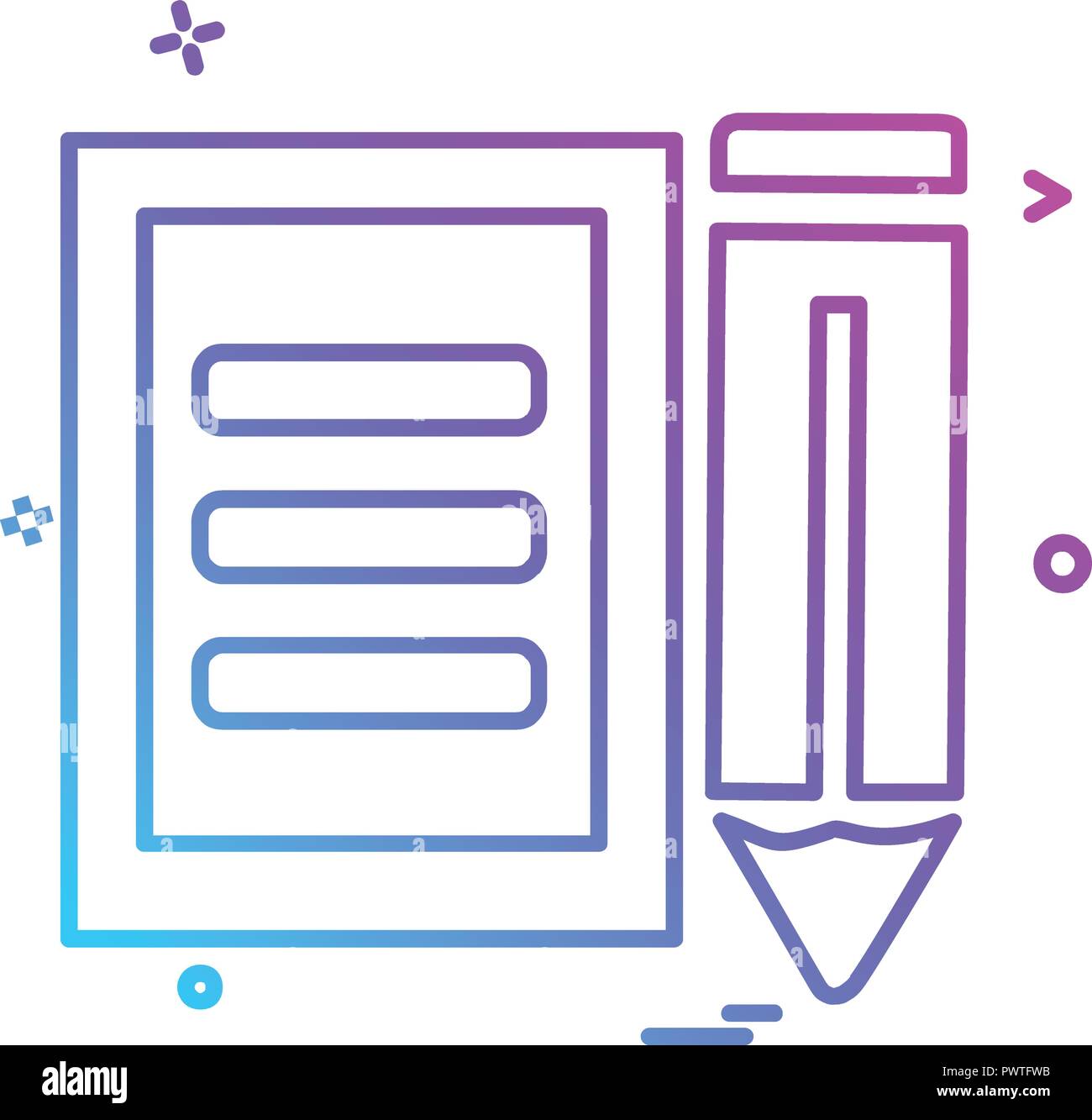 Text icon design vector Stock Vector Image & Art - Alamy