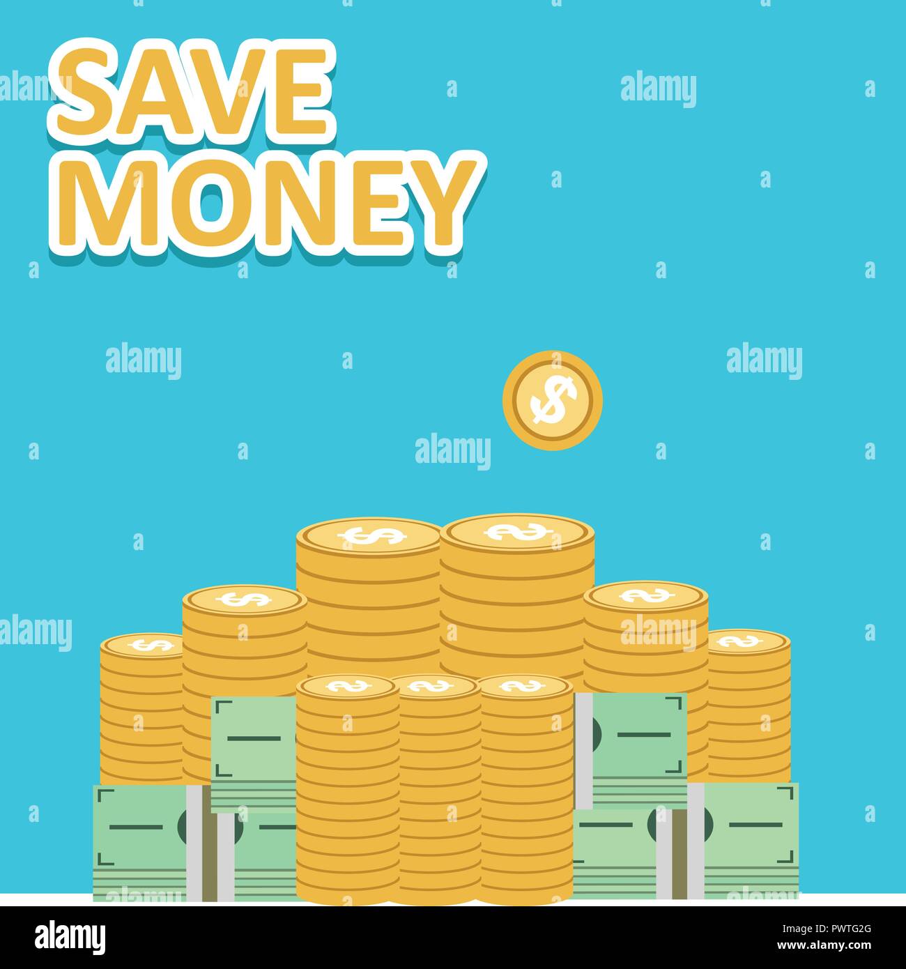 Save money design with light background vector Stock Vector Image & Art ...