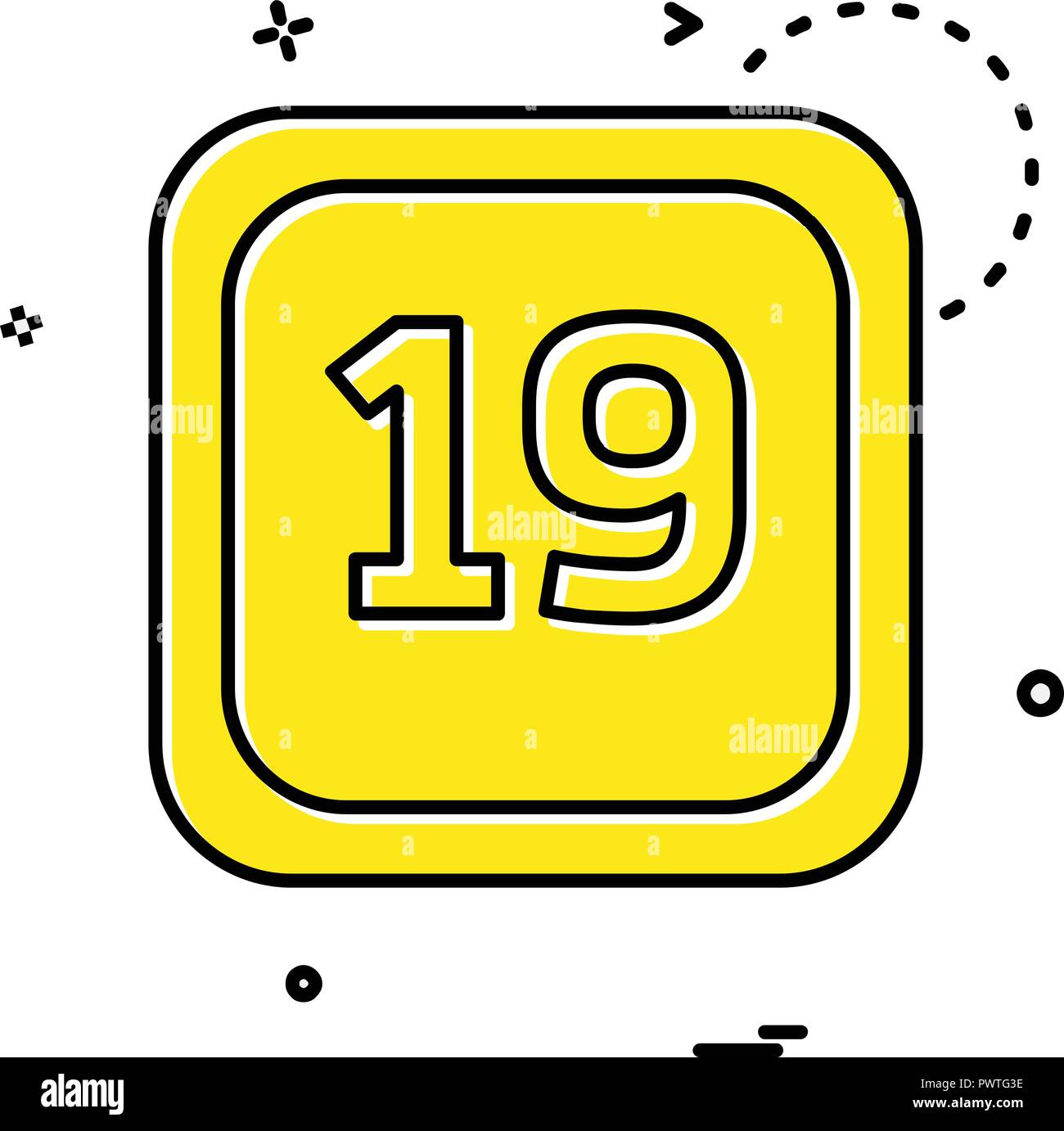 19 Date Calender icon design vector Stock Vector Image & Art - Alamy