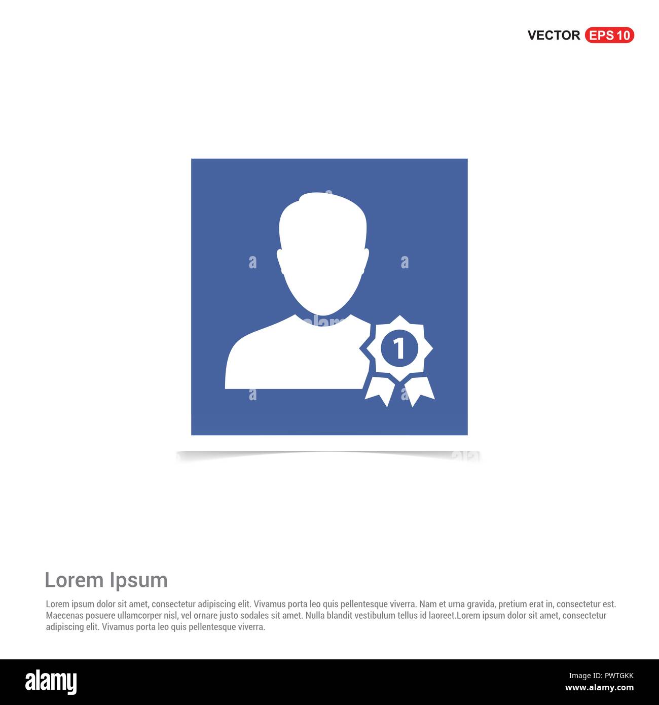 Award user Icon - Blue photo Frame Stock Vector Image & Art - Alamy