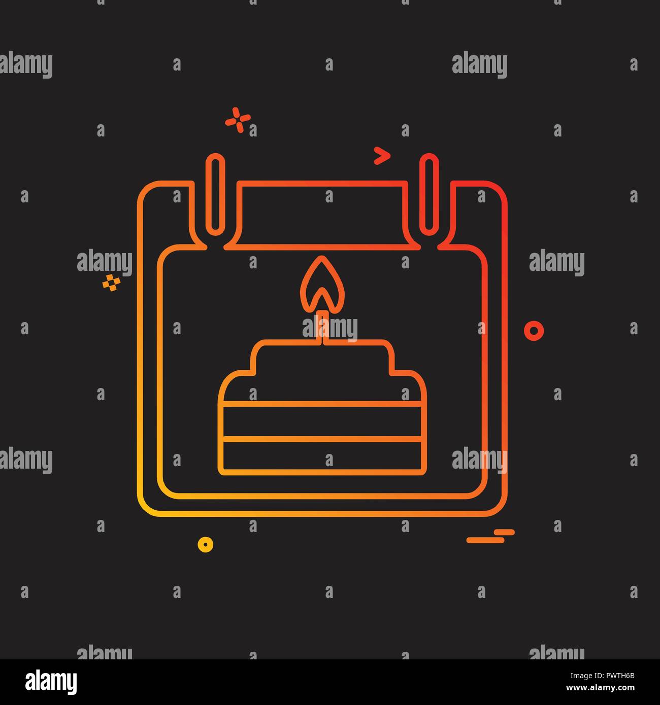 Birthday calender icon design vector Stock Vector Image & Art - Alamy