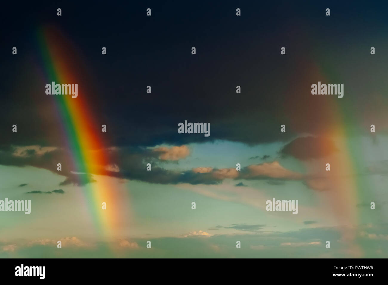 Beautiful vibrant rainbow after rain hi-res stock photography and ...