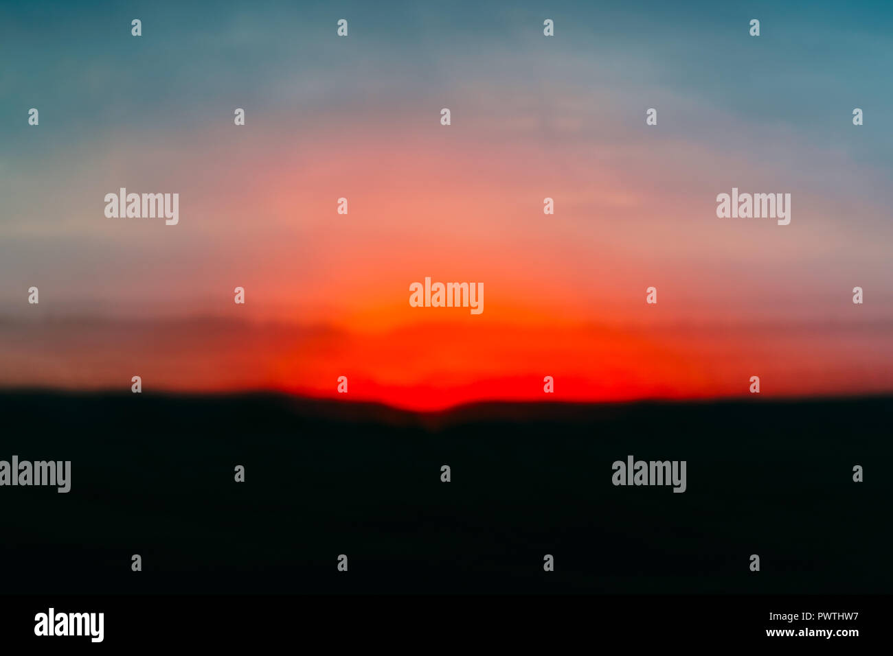 Blurred Red Sunset Sky Bokeh Stock Photo - Alamy