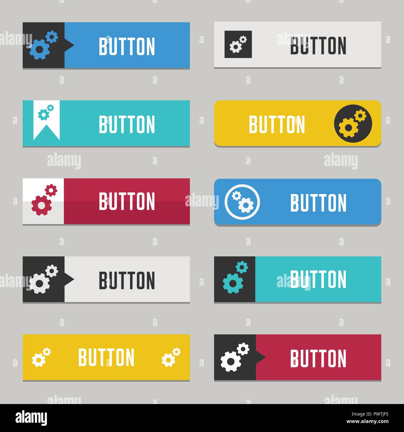 User Interface buttons design set vector Stock Vector Image & Art - Alamy