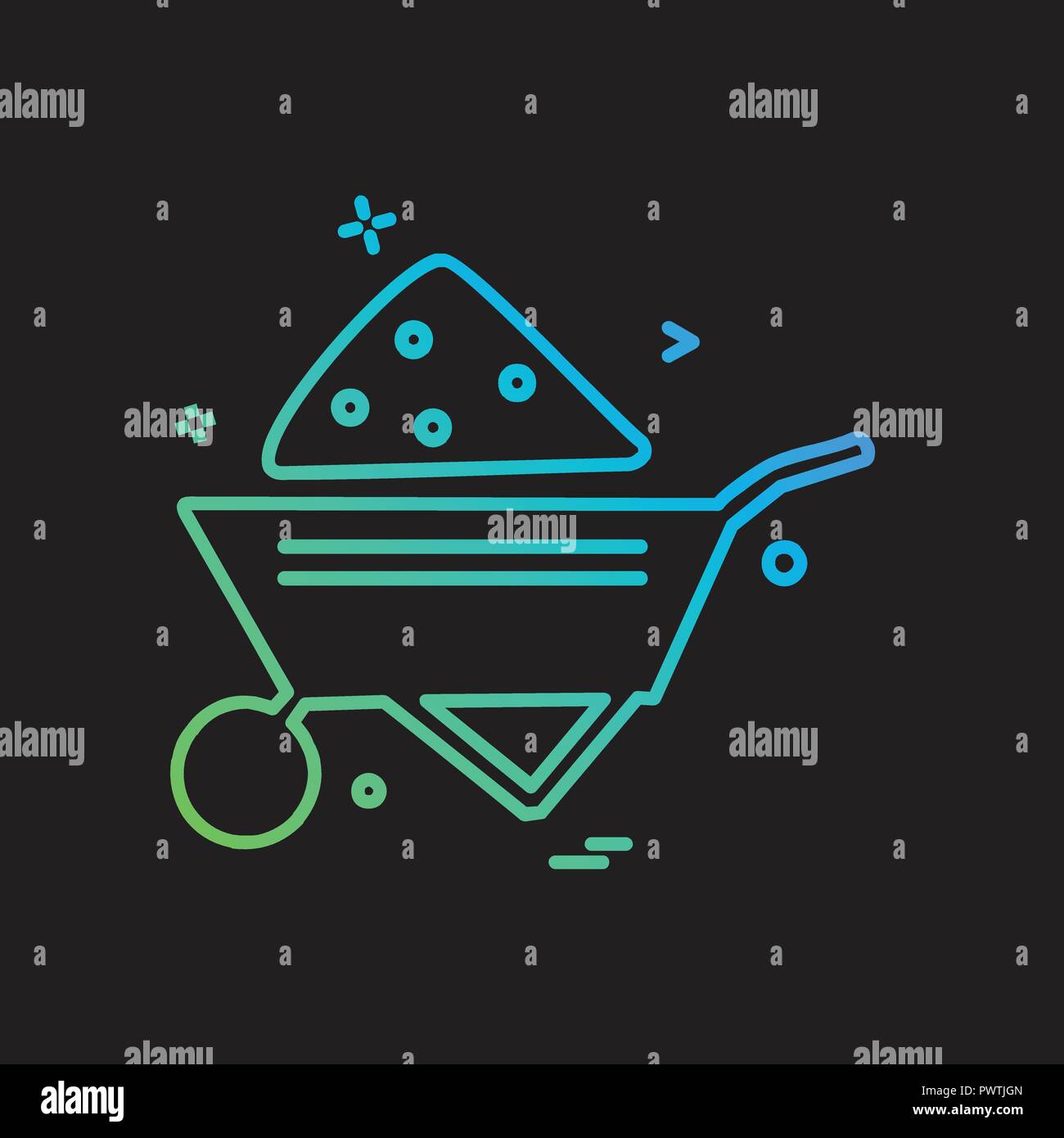 Labour trolly icon design vector Stock Vector Image & Art - Alamy