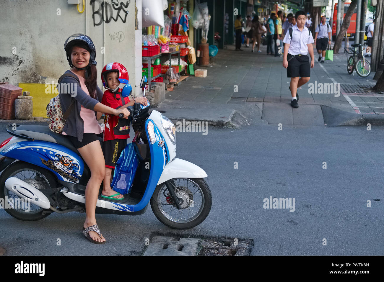 Thailand people motorcycle transport hi-res stock photography and ...