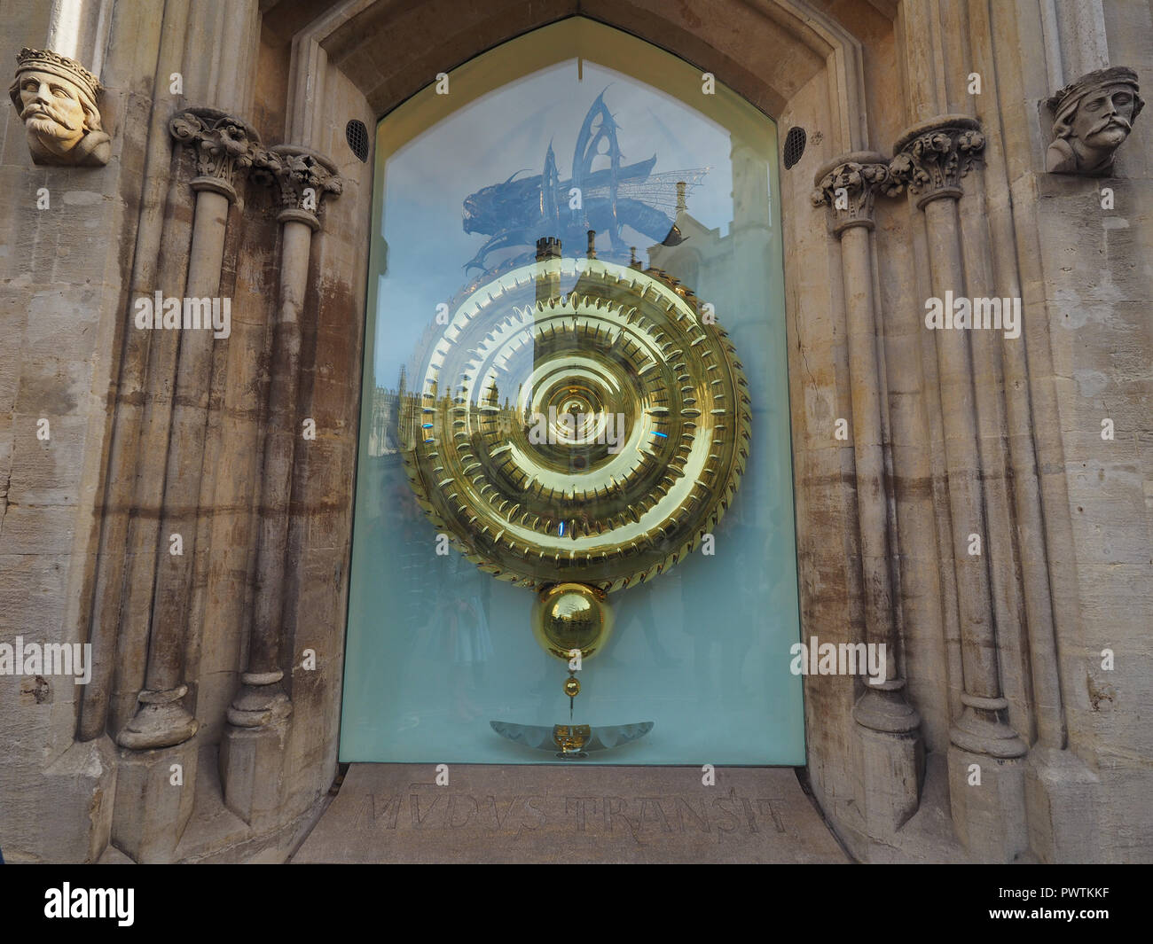 CAMBRIDGE, UK - CIRCA OCTOBER 2018: Corpus Clock at Corpus Christi ...