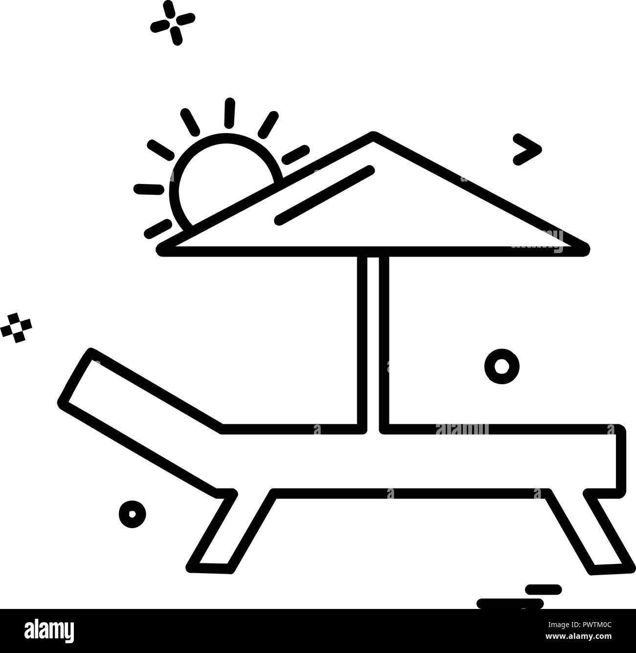 Beach icon design vector Stock Vector Image & Art - Alamy