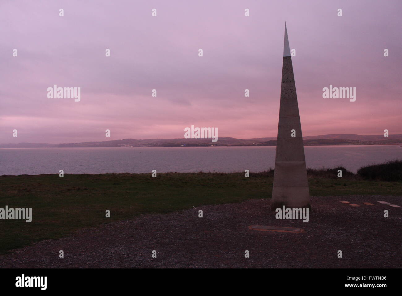 Exmouth Geoneedle - Orcombe Point - Jurassic Coast Stock Photo - Alamy