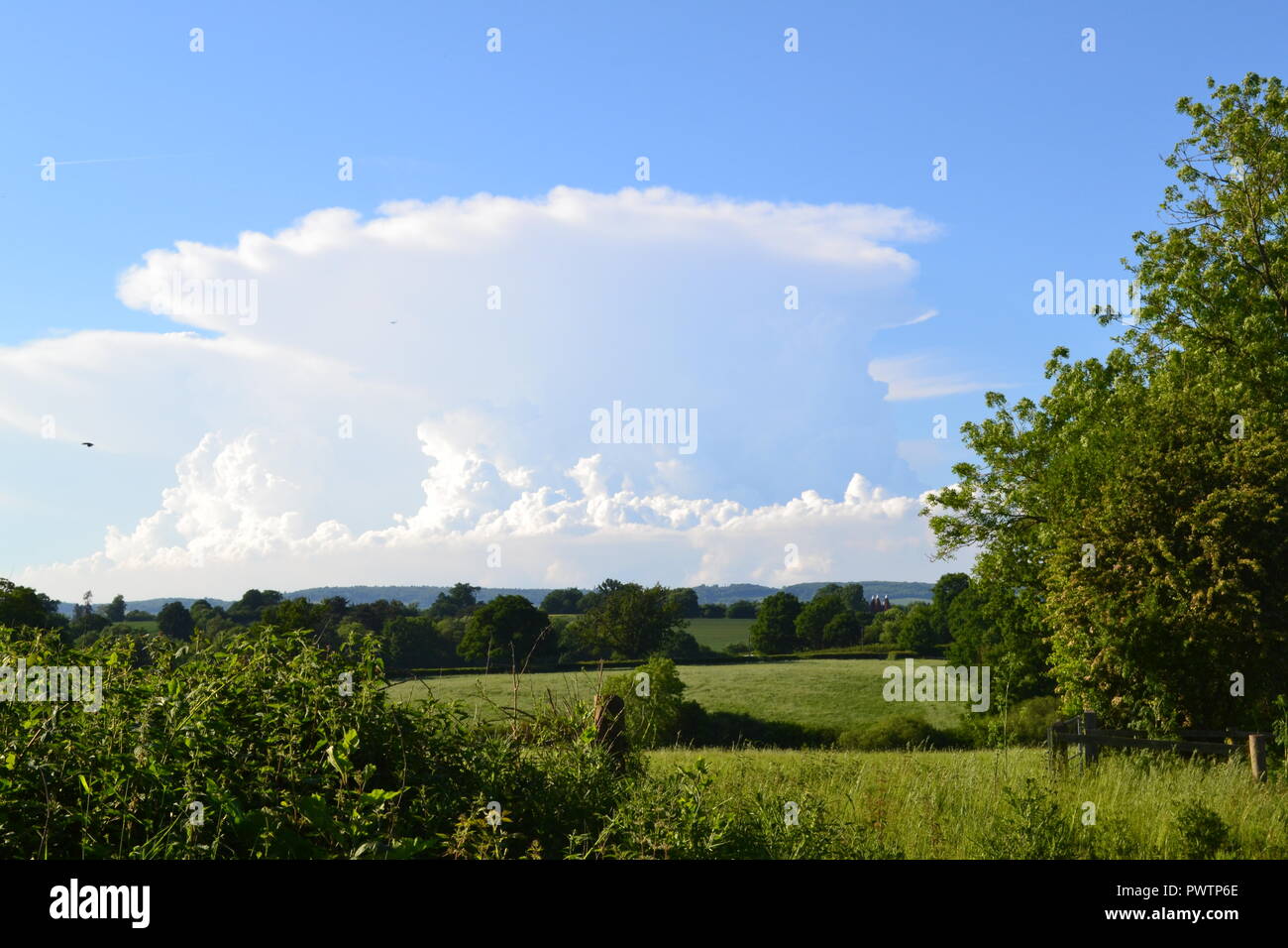 Kent countryside between Chiddingstone and Penshurst, Kent. Looking ...