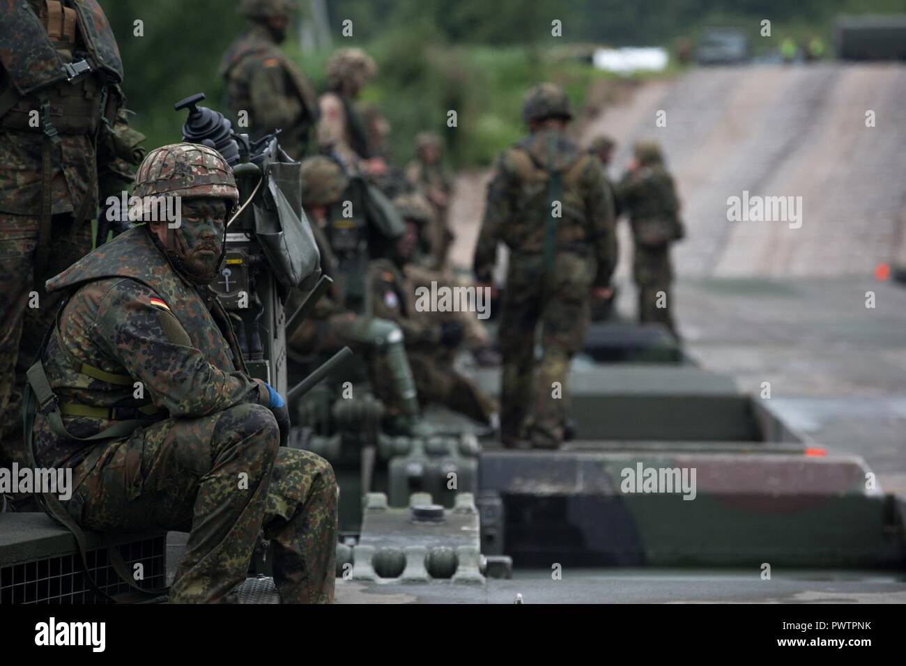 Battle Group Lithuania with German soldiers and British Royal Marines ...