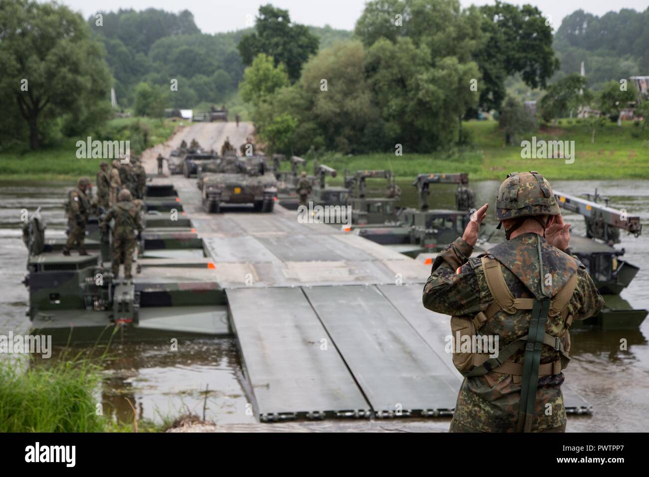 Battle Group Lithuania with German soldiers and British Royal Marines ...