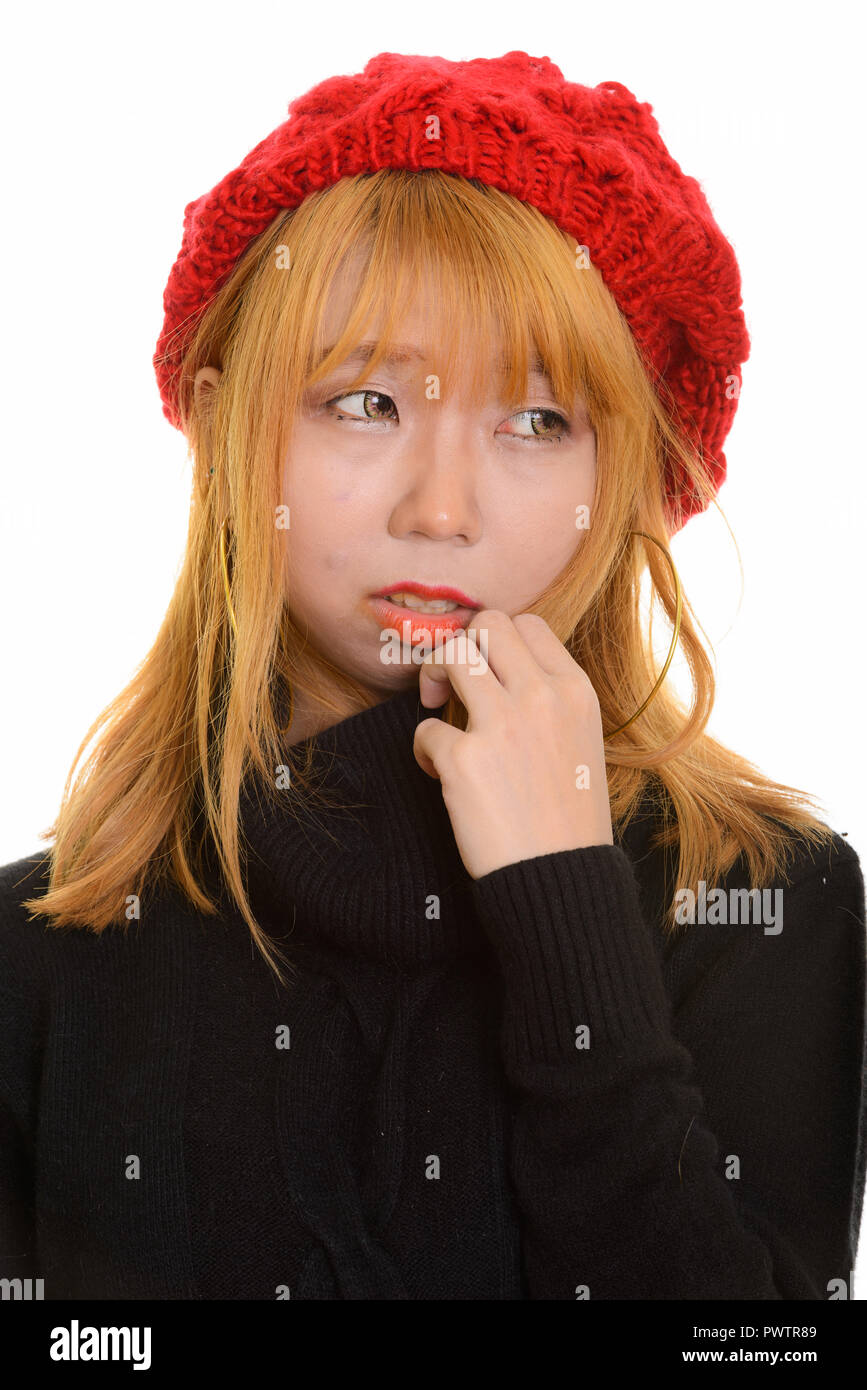 Red and white face hi-res stock photography and images - Alamy