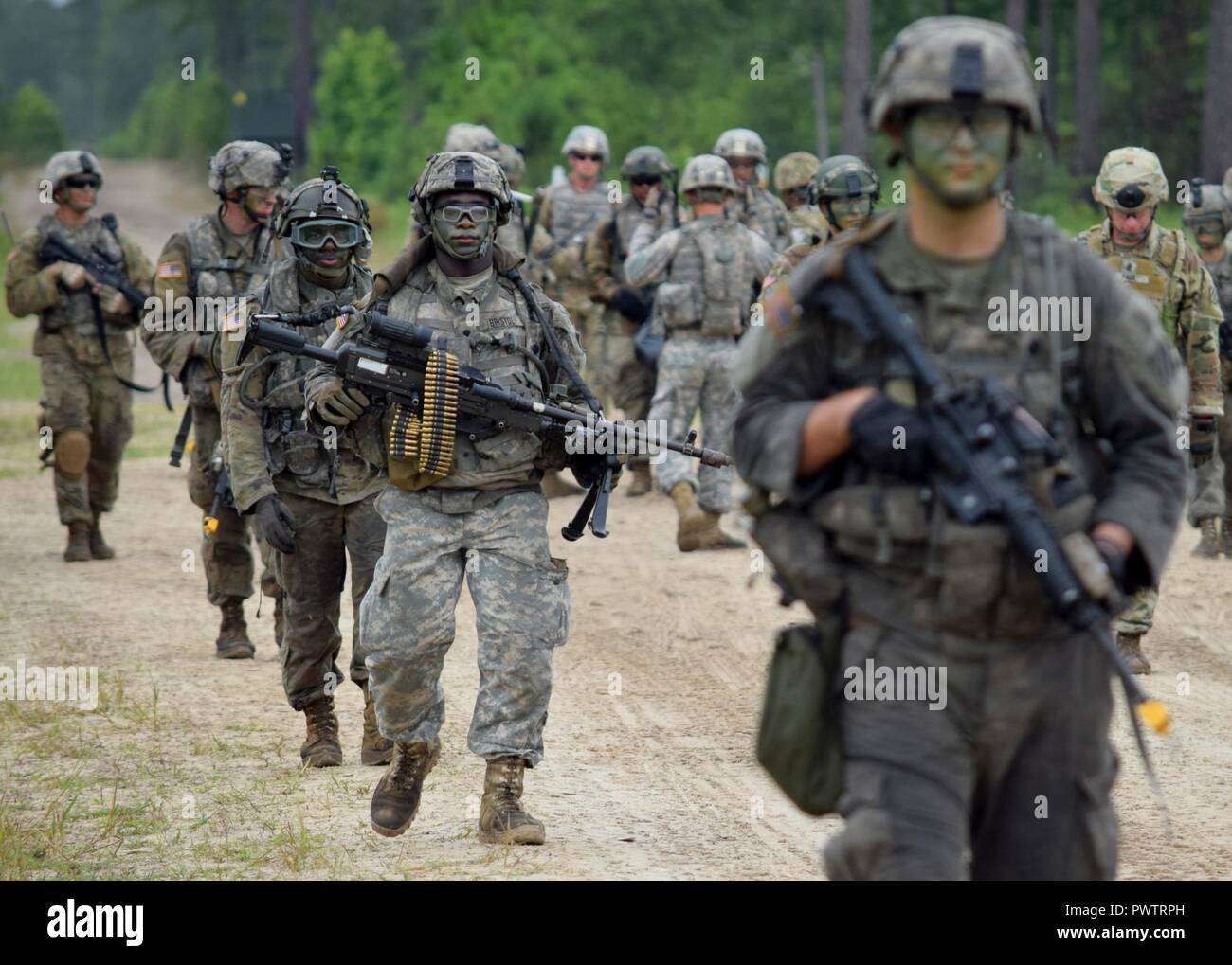 Georgia Army National Guard Soldiers of Company A, 2nd Battalion, 121st ...