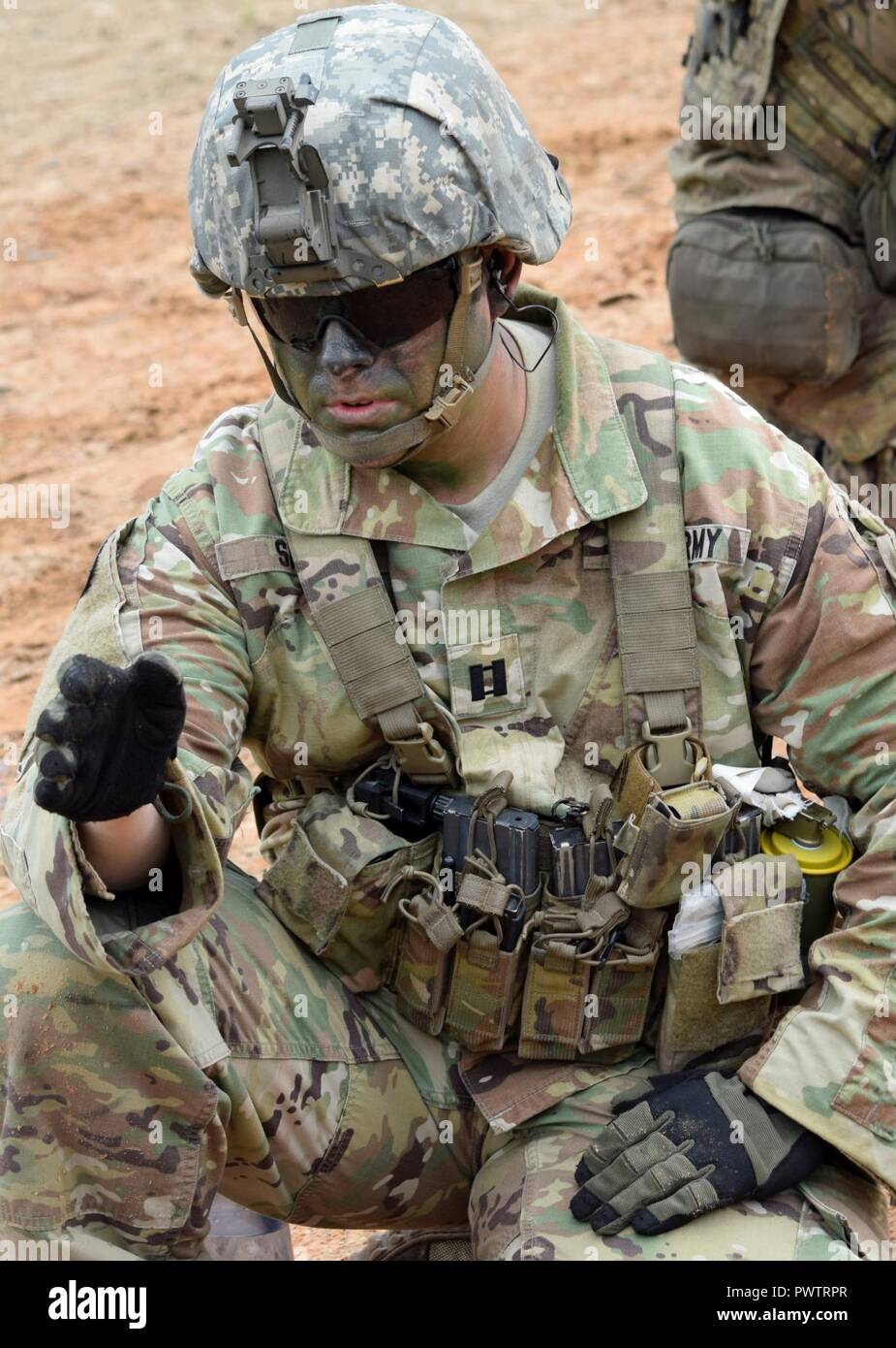 Georgia Army National Guard Capt. Matt Silva, commander of Company A ...