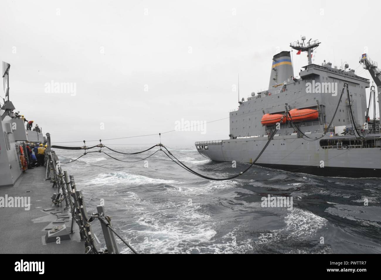 PACIFIC OCEAN (June 22, 2017) Sailors aboard Arleigh Burke-class guided ...