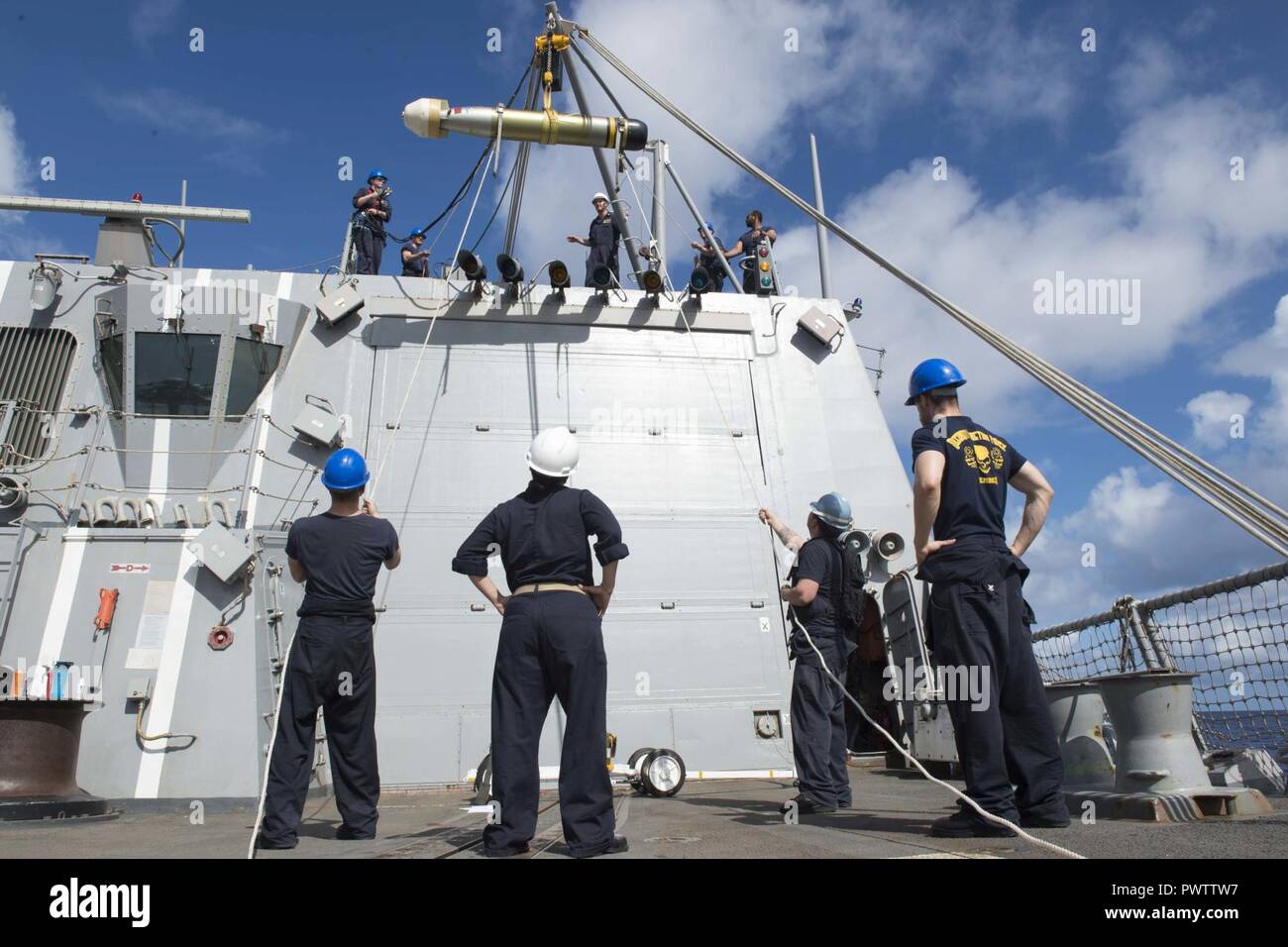 PACIFIC OCEAN (June 20, 2017) Sailors aboard the Arleigh Burke-class ...
