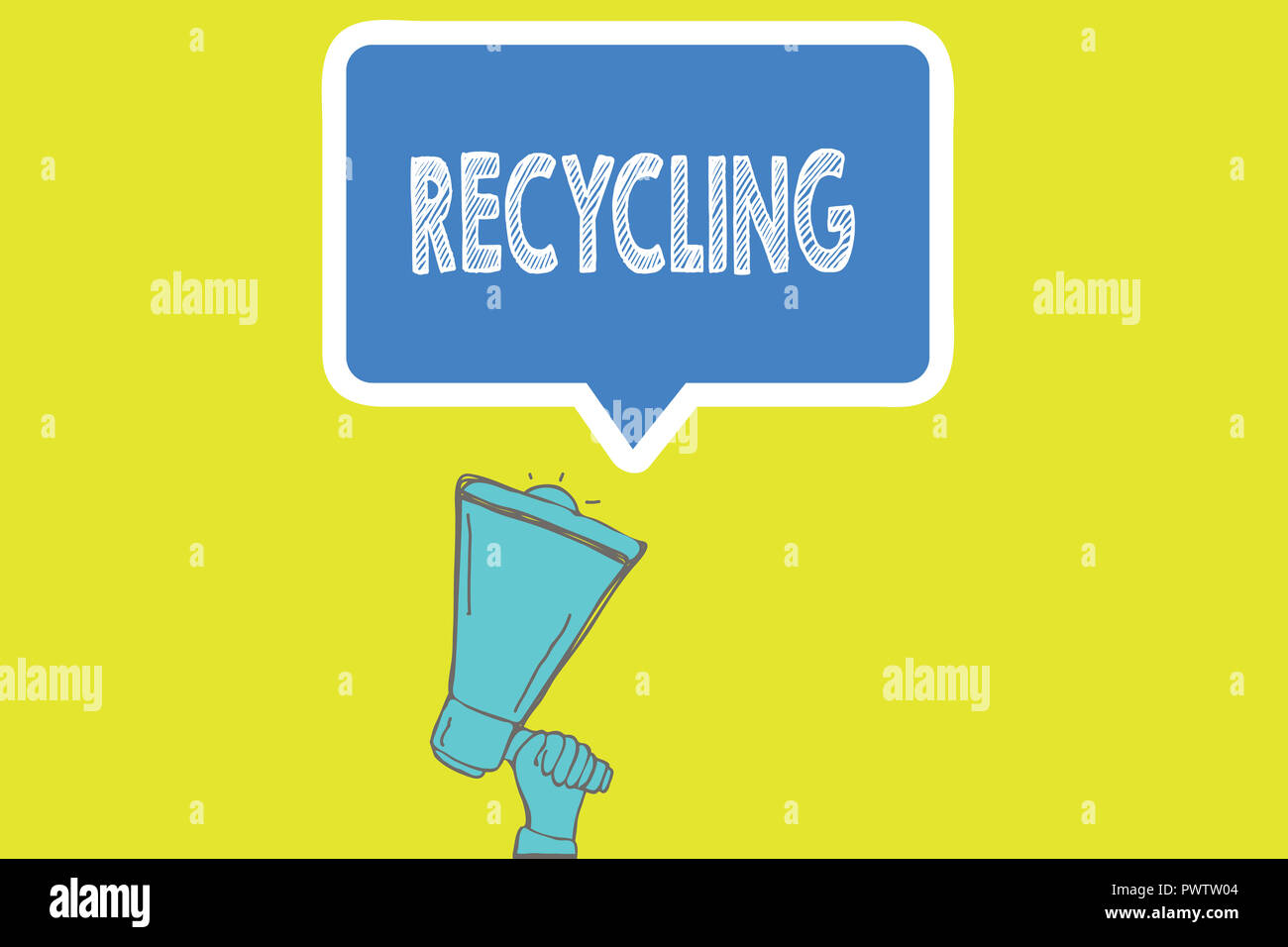 Handwriting text writing Recycling. Concept meaning Converting waste ...