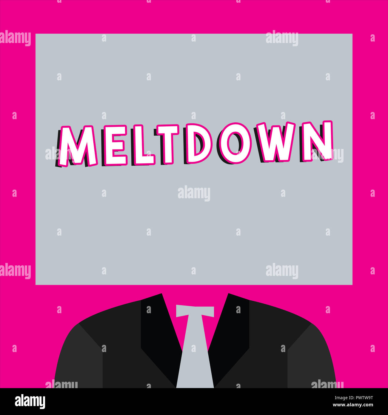 Word writing text Meltdown. Business concept for disastrous collapse or ...