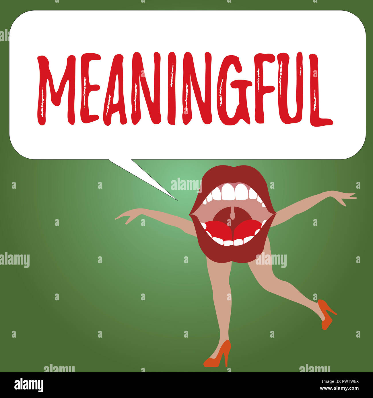 Handwriting text Meaningful. Concept meaning Having meaning Significant ...