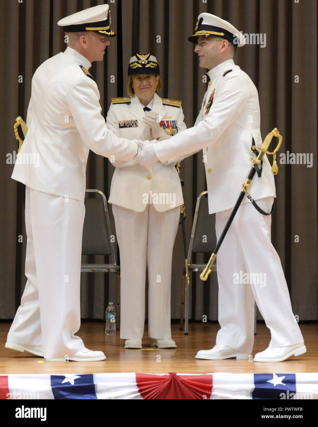 Capt. Scott Anderson, commander, Coast Guard Sector Delaware Bay (right ...
