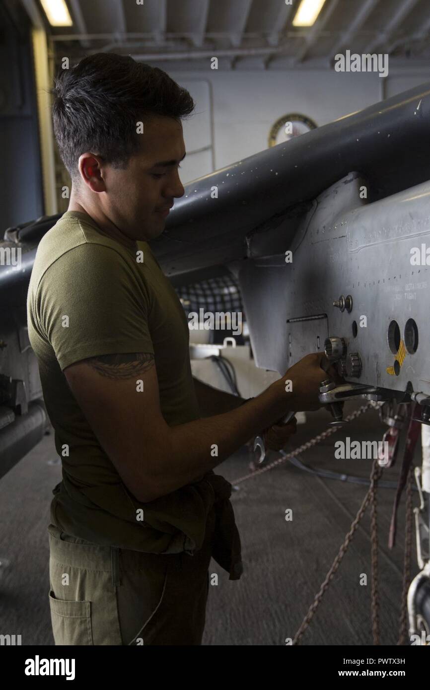 Sgt. Knickolai Anaya, an aviation ordnance technician with Marine ...