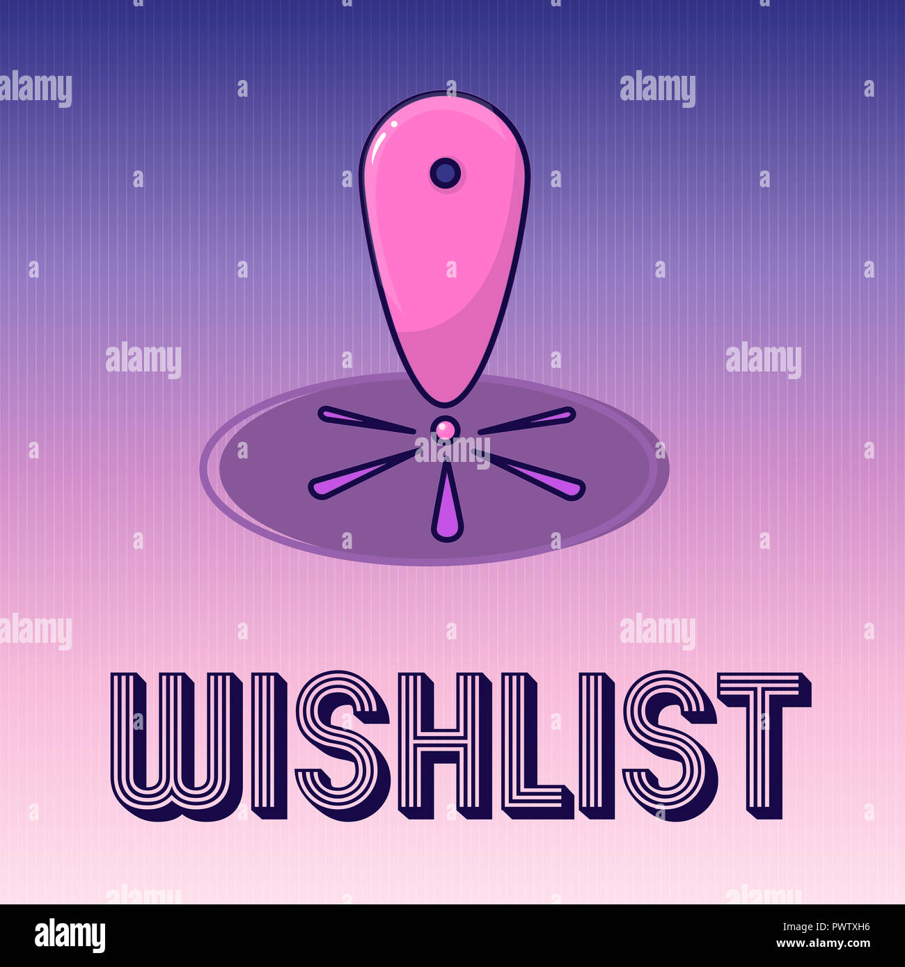 Handwriting text writing Wishlist. Concept meaning List of desired but ...