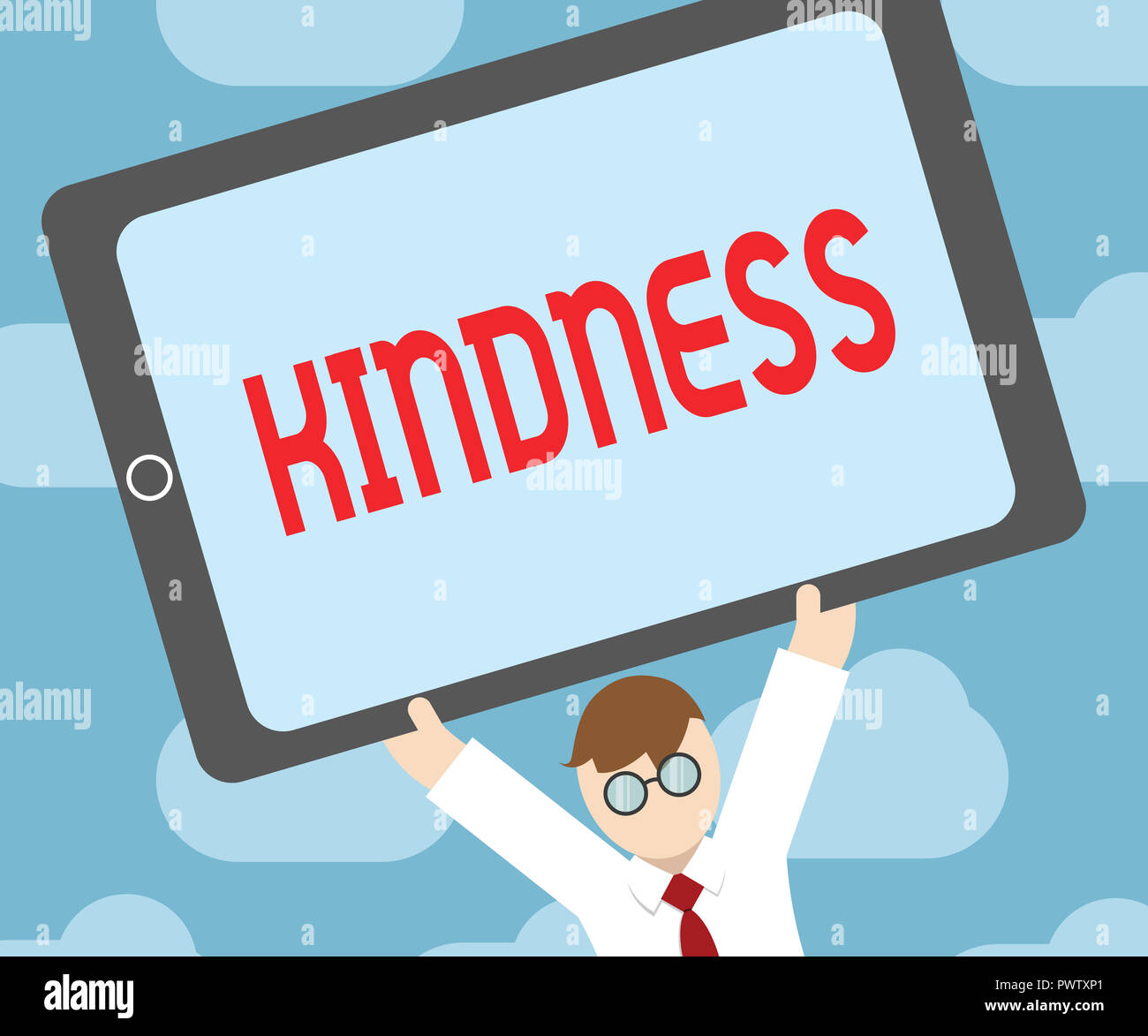 Text sign showing Kindness. Conceptual photo quality of being friendly ...