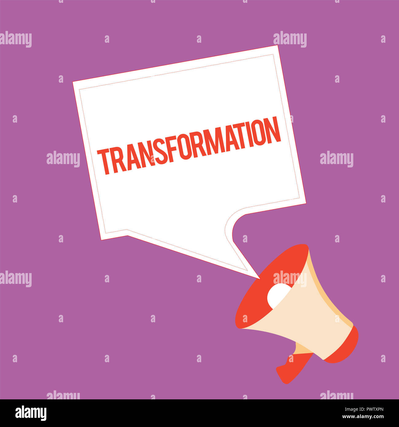 Text sign showing Transformation. Conceptual photo A marked change in ...