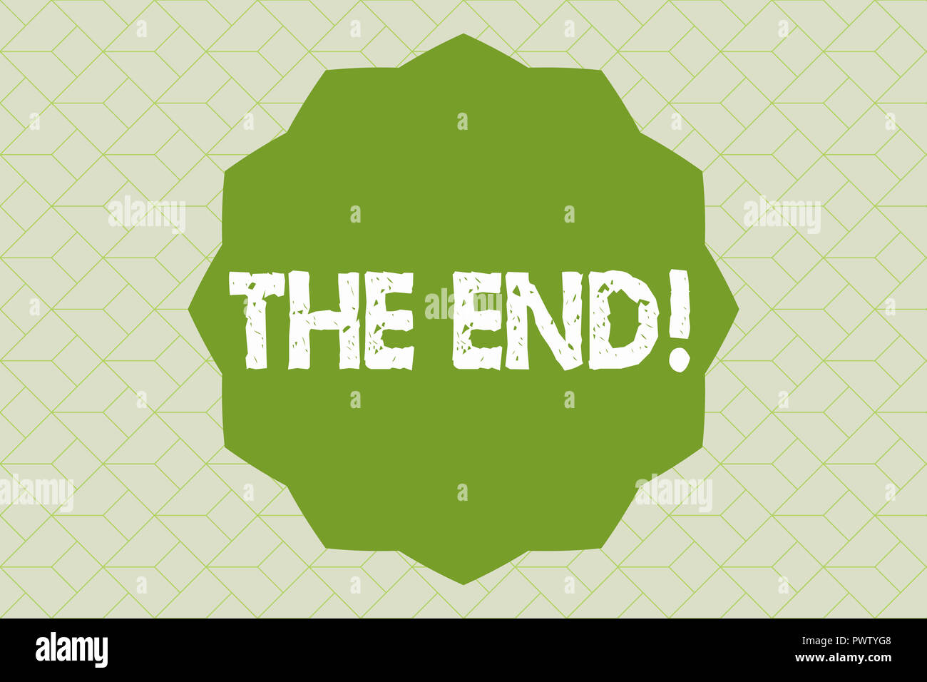 Handwriting text writing The End. Concept meaning Final part of play ...