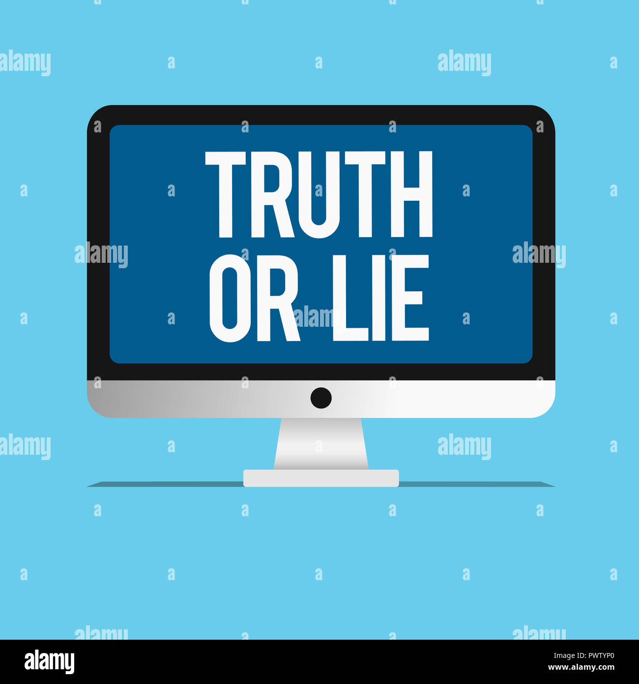 Conceptual hand writing showing Truth Or Lie. Business photo showcasing ...